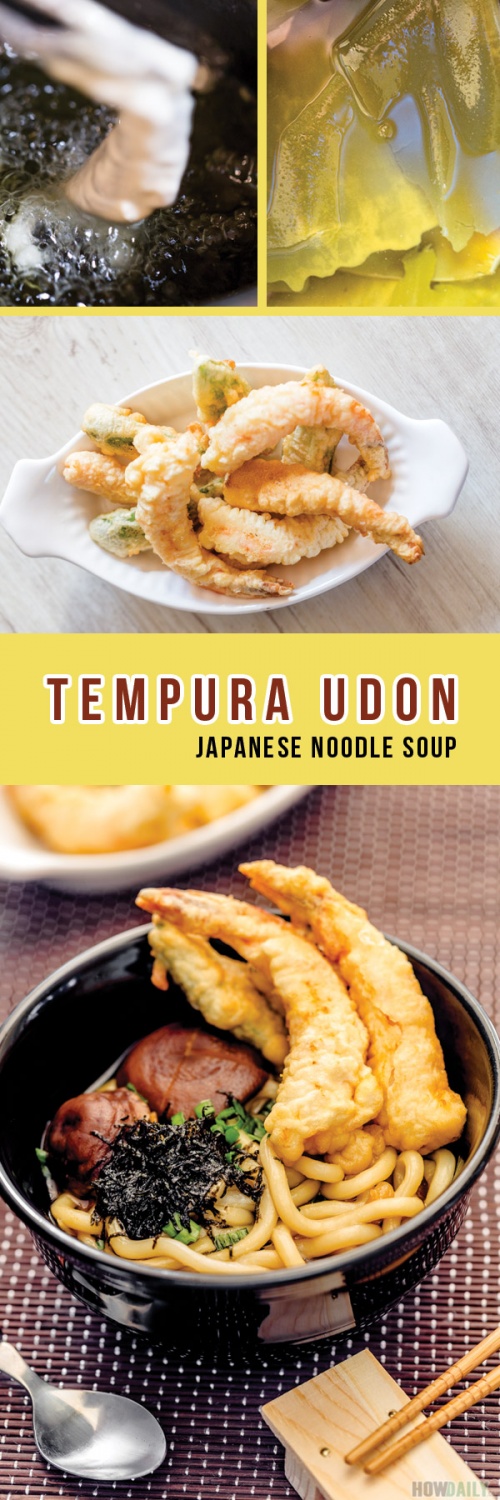 Japanese Tempura Udon Noodle Soup Recipe Shrimp And Vegetable