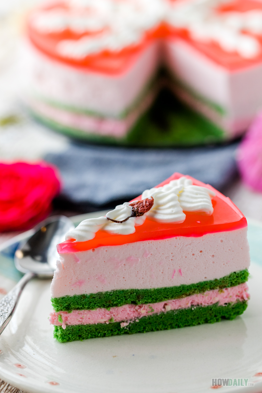 Flowering Tea party with Sakura Yogurt Mousse n Matcha Chiffon
